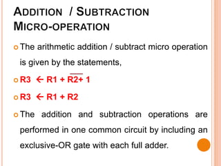 Arithmetic Micro Operations | Pptx