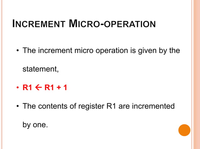Arithmetic micro operations | PPTX