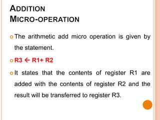 Arithmetic micro operations | PPT