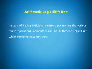 Arithmetic micro operations | PPTX