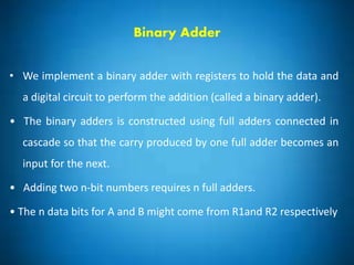 Arithmetic micro operations | PPTX