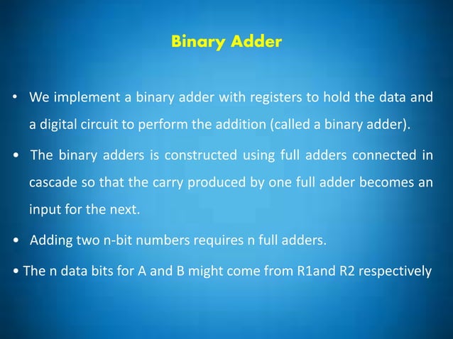 Arithmetic micro operations | PPTX