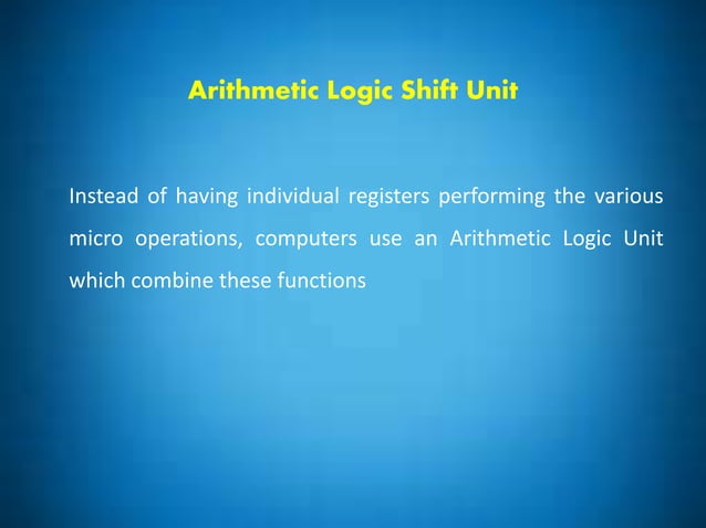 Arithmetic Micro Operations | Ppt