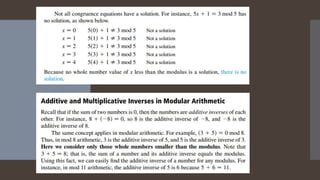 Introduction to Modular Arithmetic | PPTX