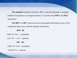 microcomputer architecture - Arithmetic instruction | PPT