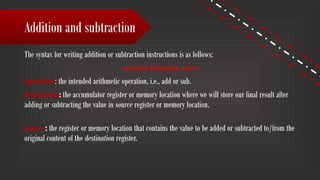 Arithmetic Operations in Assembly Language: Fundamentals & Implementation | PPT