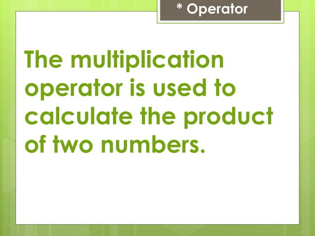 Arithmetic operator | PPT