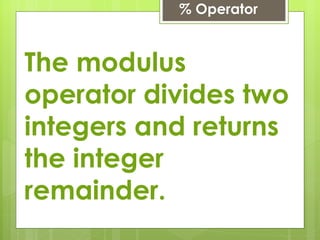Arithmetic operator | PPT
