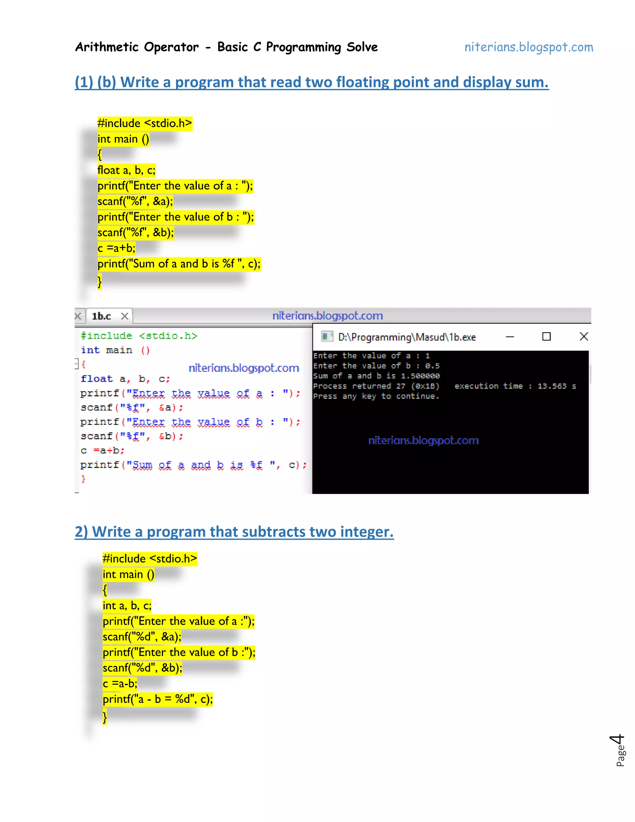 Arithmetic operator | PDF