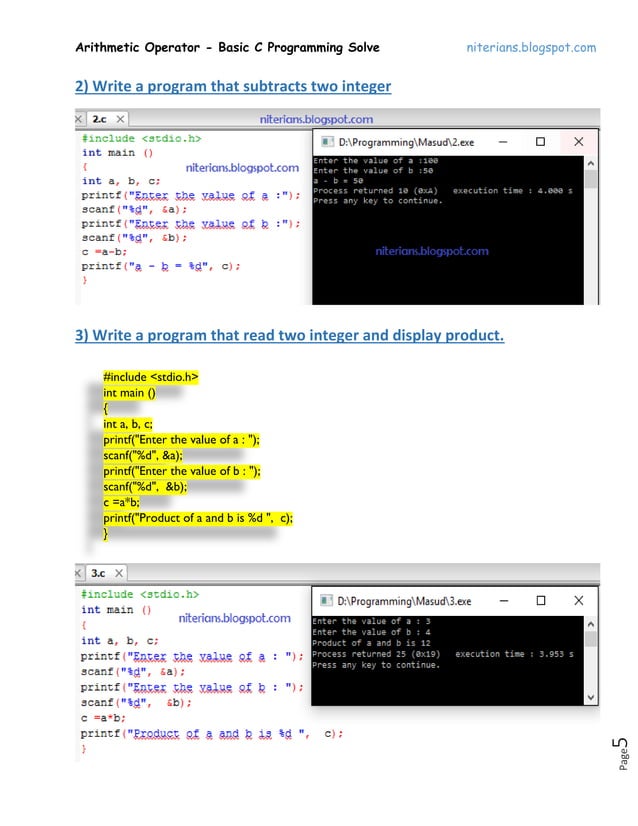 Arithmetic operator | PDF