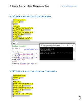 Arithmetic operator | PDF