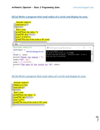 Arithmetic operator | PDF
