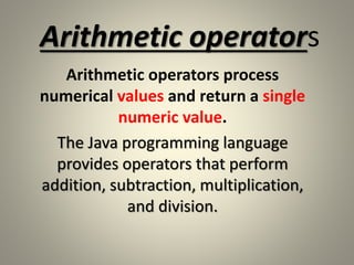 Arithmetic operators | PPT