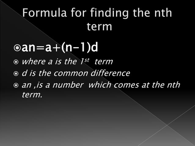 Arithmetic progression | PPTX