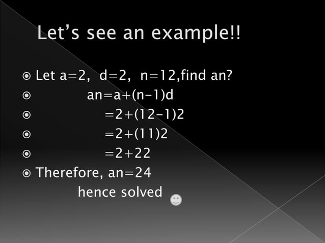 Arithmetic progression | PPTX