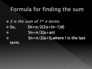 Arithmetic progression | PPTX