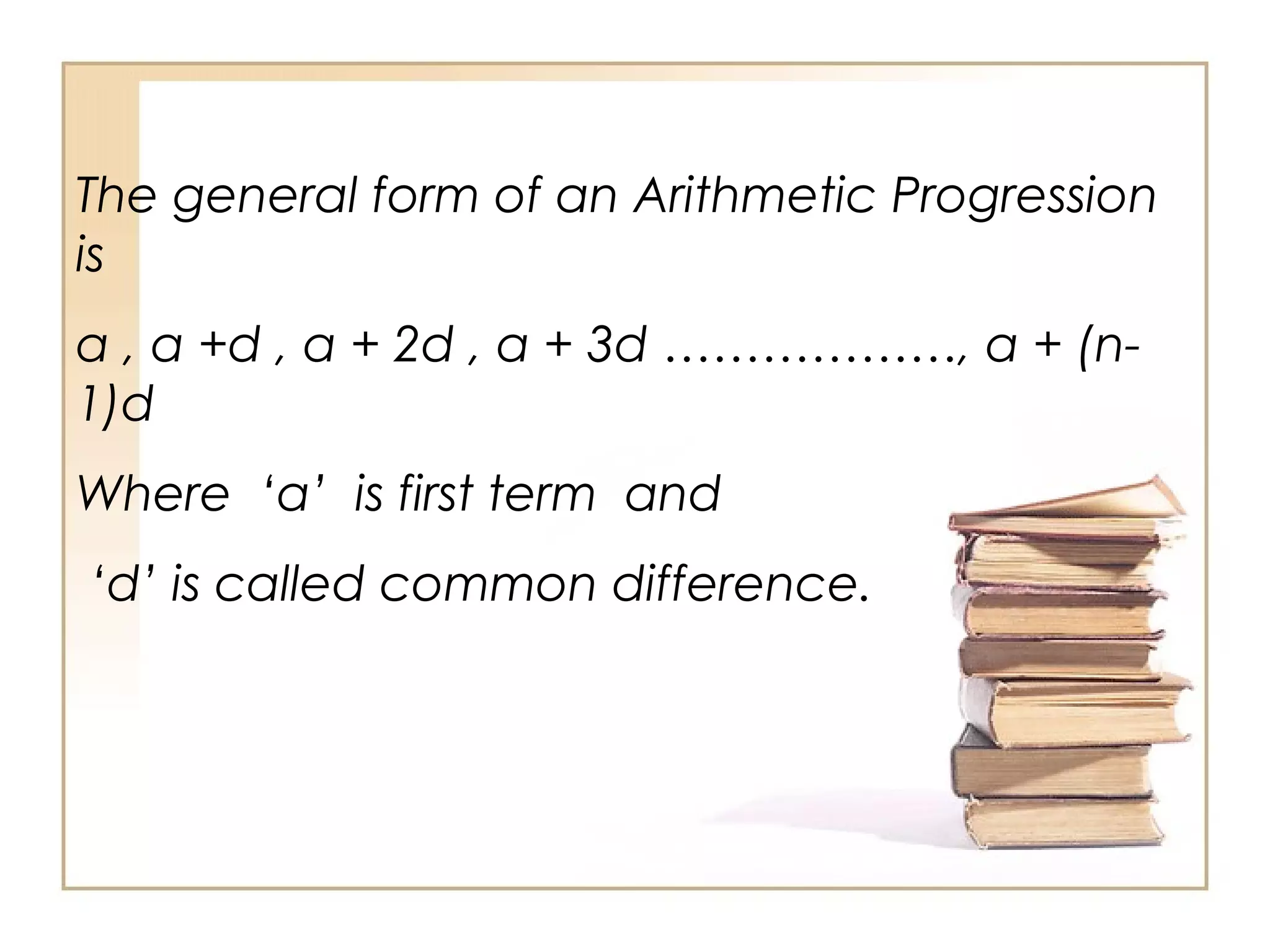 Arithmetic progression | PPT