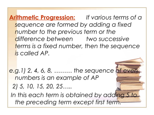 Arithmetic progression | PPT