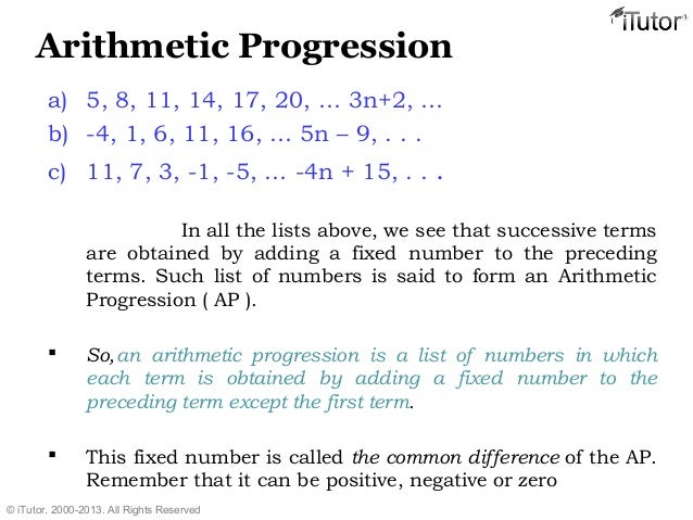 Arithmetic Progression