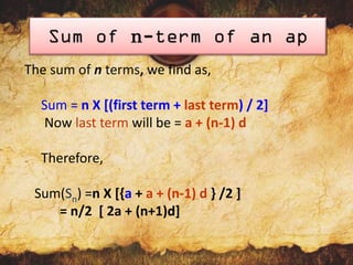 Arithmetic progression | PPTX