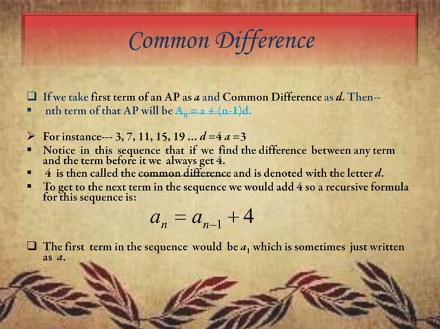 Arithmetic progression | PPTX