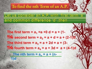 Arithmetic progression | PPTX