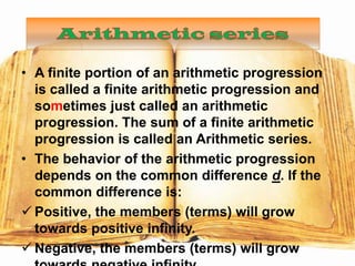 Arithmetic progression | PPT