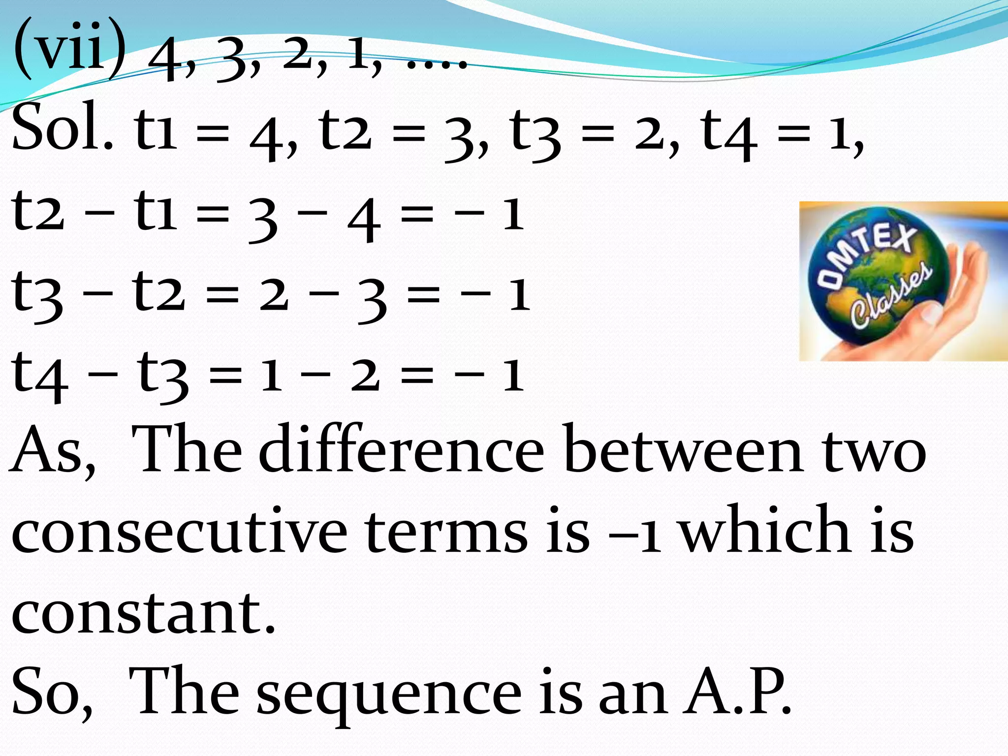 Arithmetic progression | PPT
