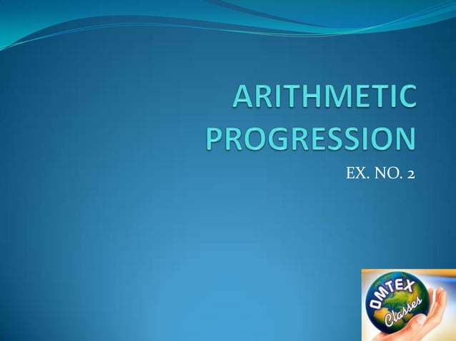 Arithmetic progression | PPT
