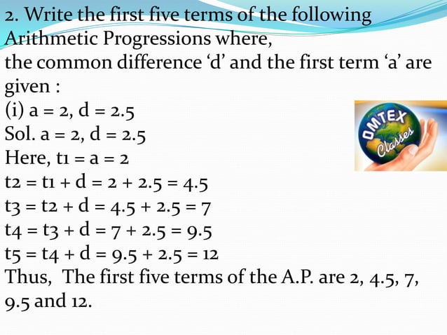 Arithmetic progression | PPTX