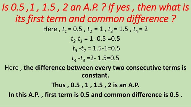 Arithmetic Progression PART 1 ( INTRODUCTION ) | PPTX