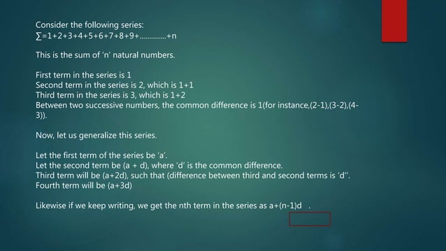 Arithmetic progression | PPT