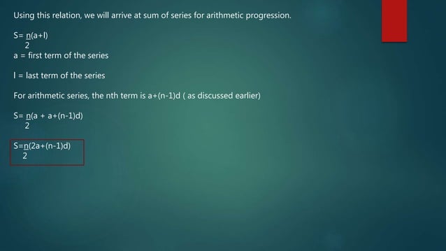 Arithmetic progression | PPT