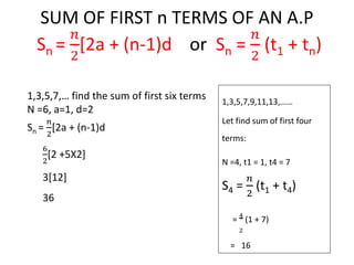 Arithmetic progression | PPTX