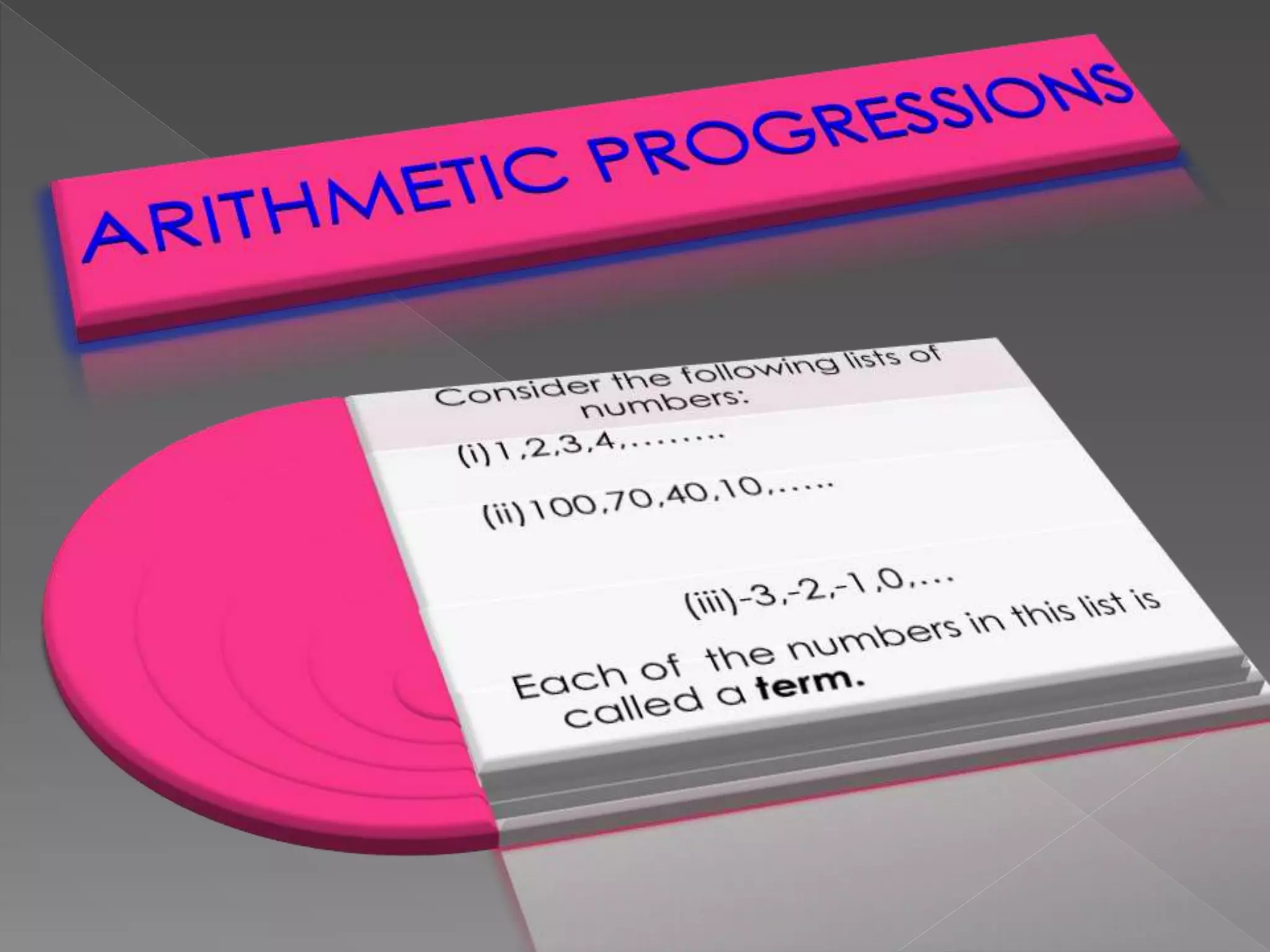 Arithmetic progressions | PPT