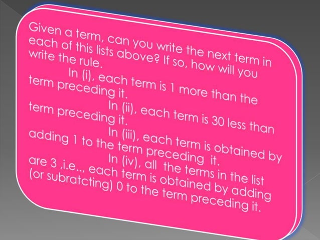 Arithmetic Progressions Ppt