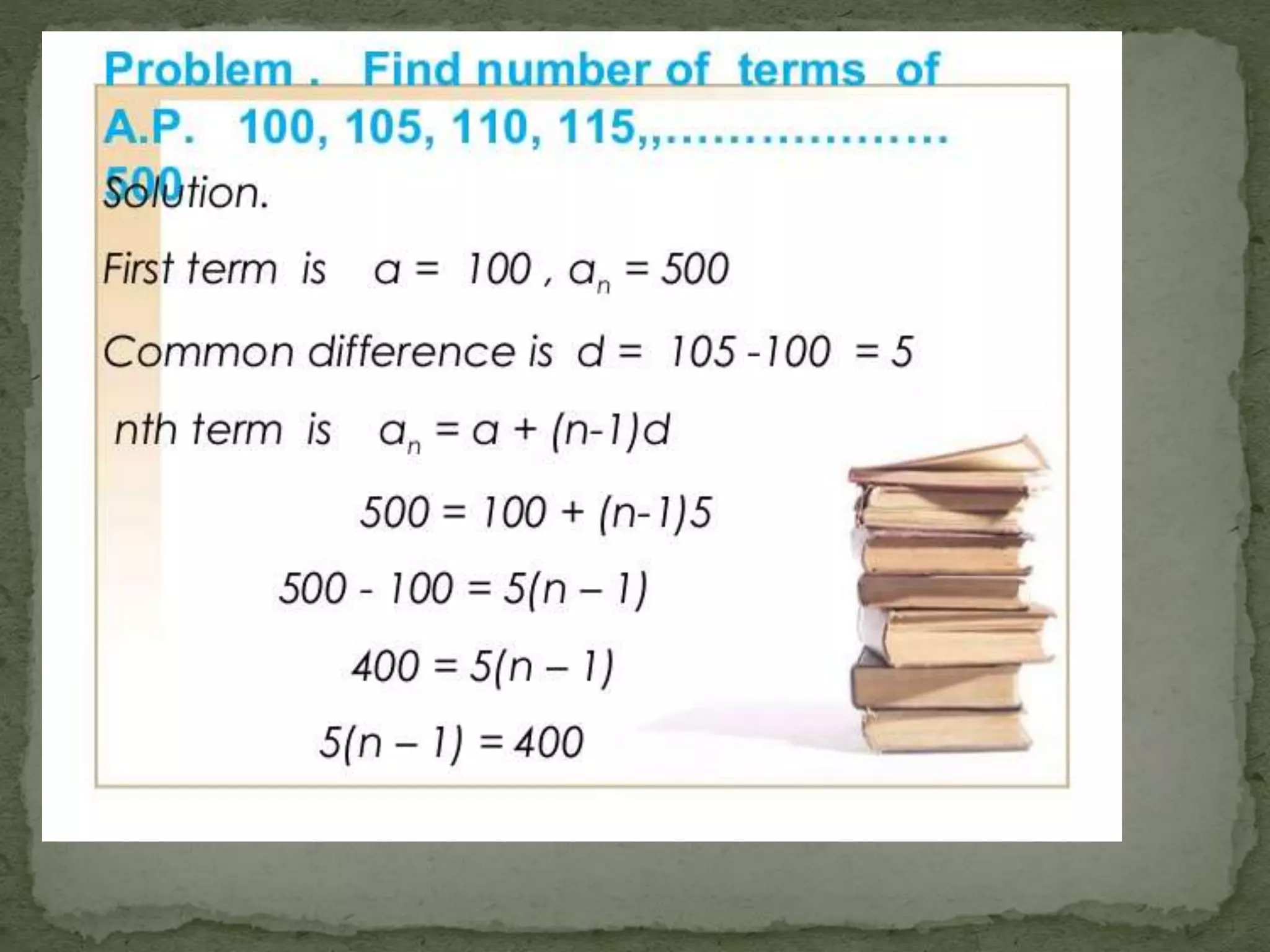 Arithmetic progressions | PPT