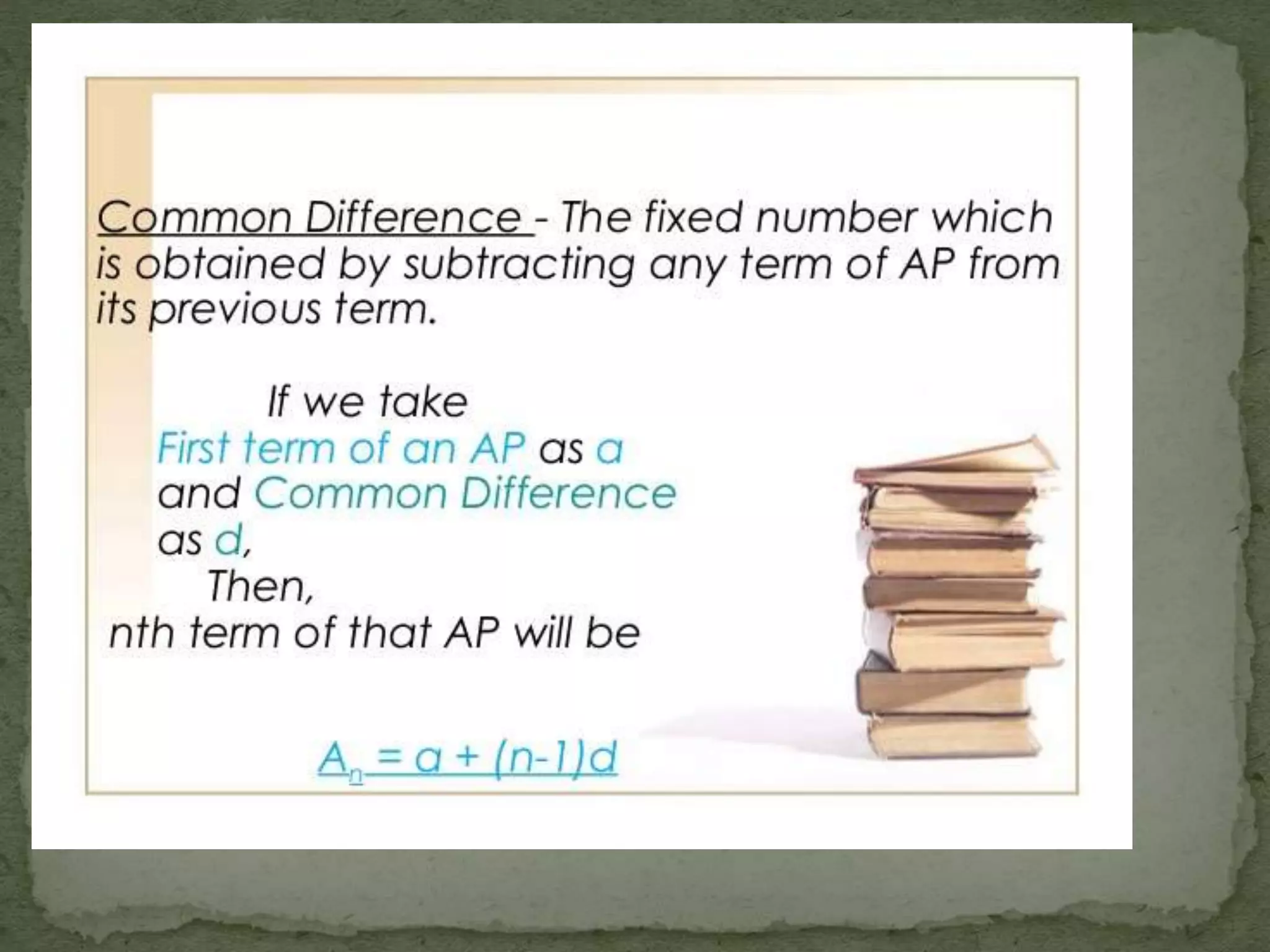 Arithmetic progressions | PPTX