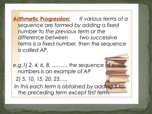 Arithmetic progressions | PPT