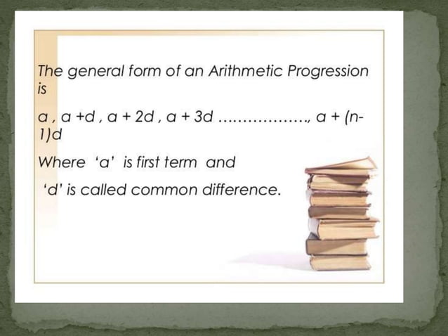 Arithmetic progressions | PPT
