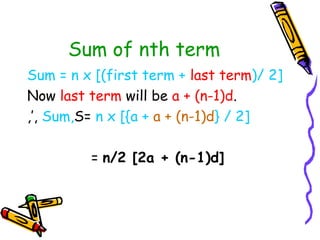 Arithmetic progressions | PPT