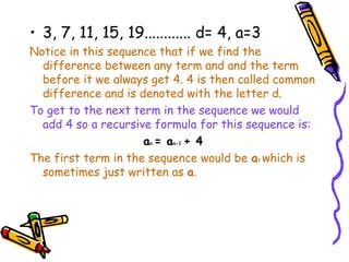 Arithmetic progressions | PPT