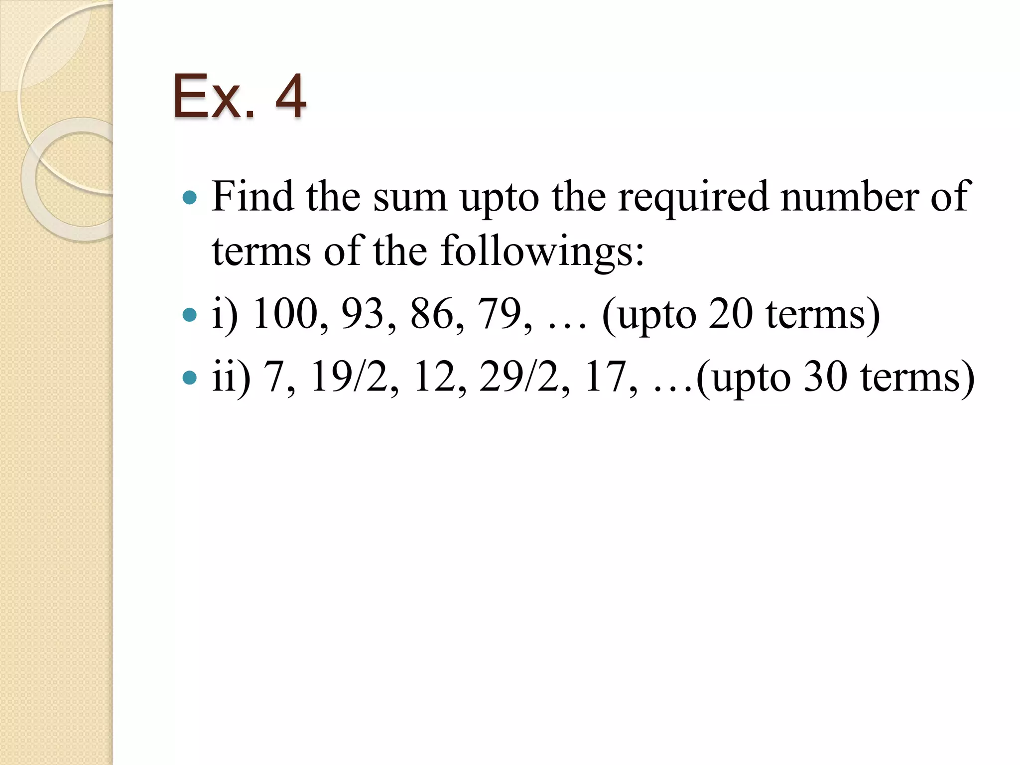 Arithmetic progressions | PPTX