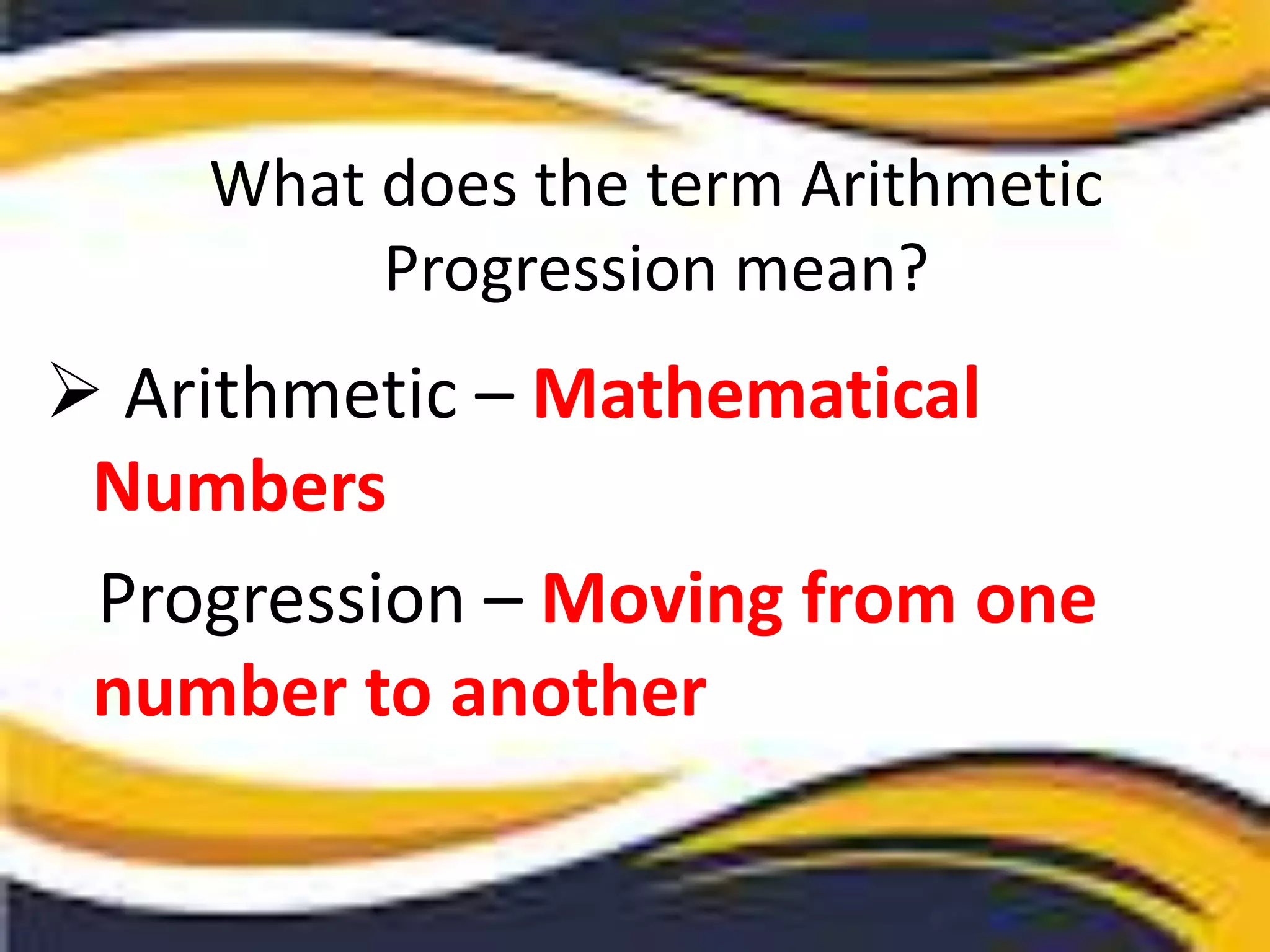 ARITHMETIC PROGRESSIONS..GROUP 1..10E.pptx | Homework and Study | Education