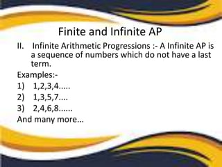 ARITHMETIC PROGRESSIONS..GROUP 1..10E.pptx | Homework and Study | Education