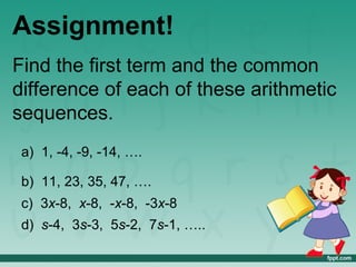 Arithmetic seqence | PPT