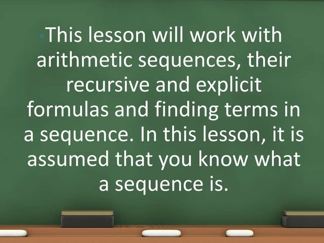 Arithmetic sequence | PPTX | Technology & Computing