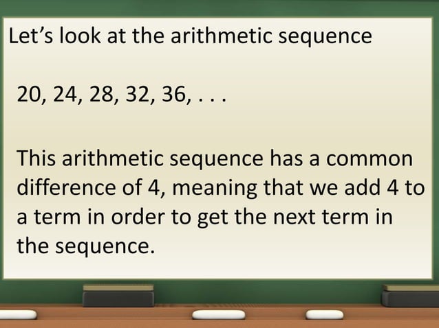 Arithmetic sequence | PPTX | Technology & Computing