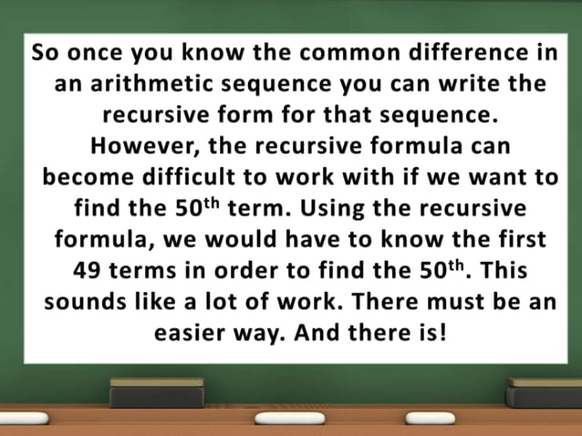 Arithmetic sequence | PPTX | Technology & Computing