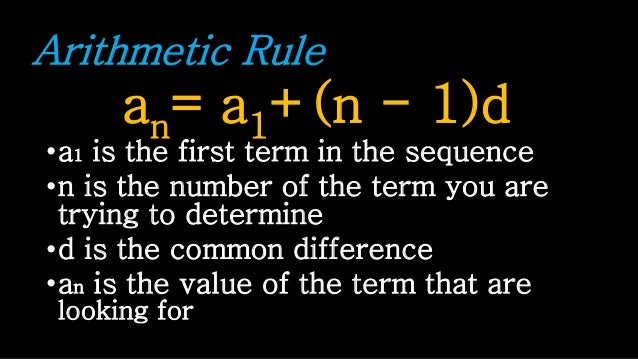 Arithmetic sequence